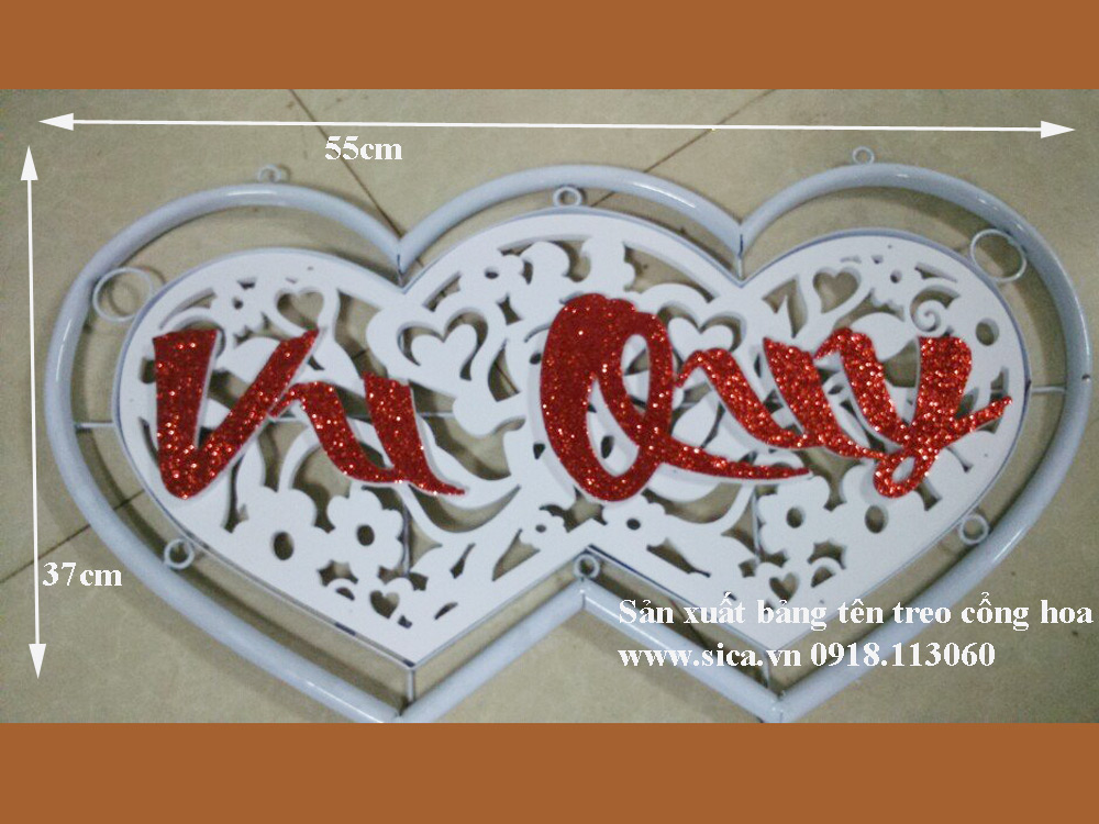 Bảng tên tân hôn , vu quy, Đính hôn, thành hôn hình trái tim